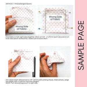 Easy Drawstring Bag PDF Sewing Pattern | 4 Sizes | Instant Download ...