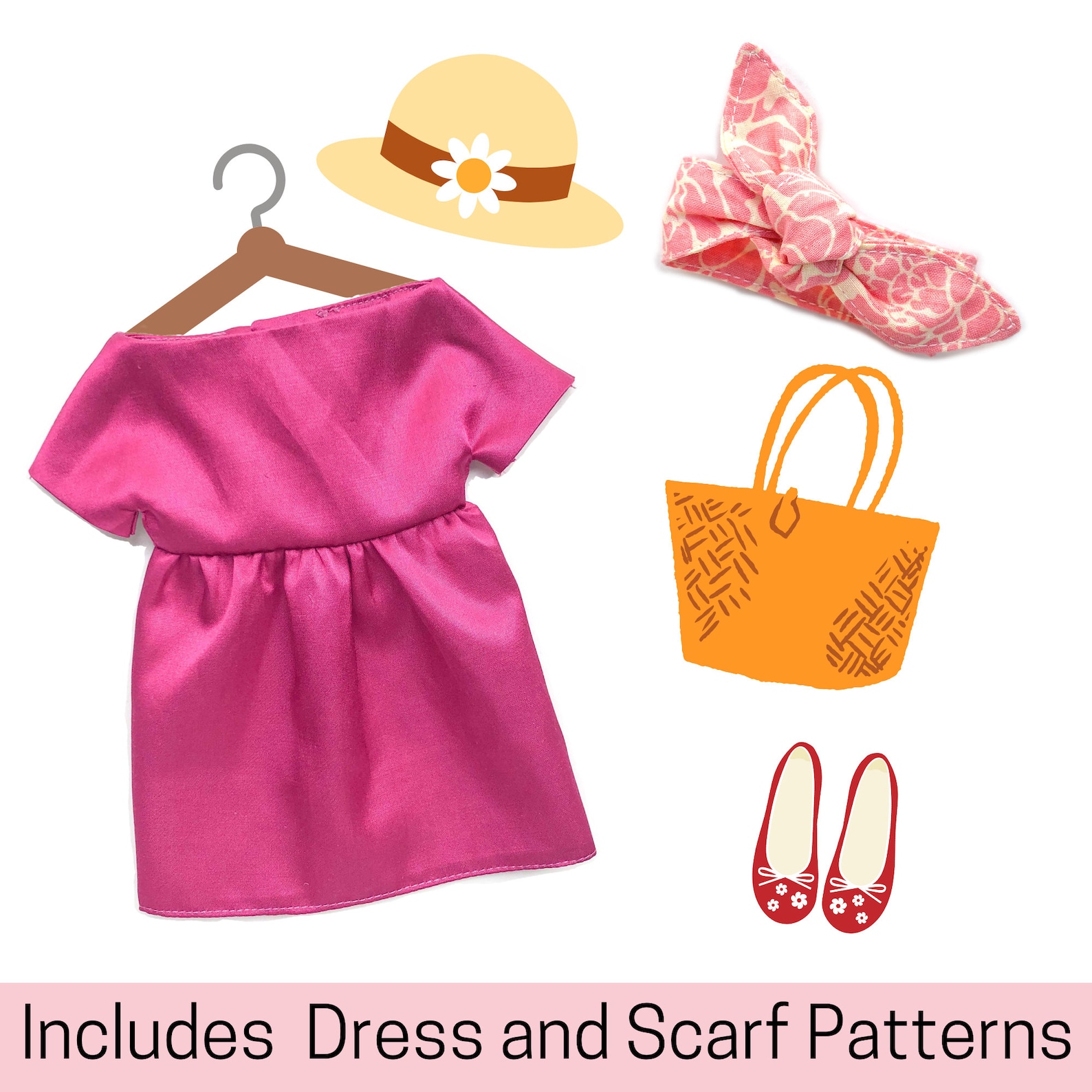 Bunny With Dress and Scarf | PDF Sewing Pattern and Tutorial | Instant ...