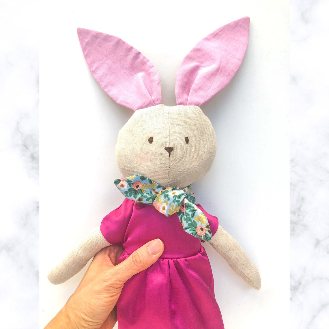Bunny With Dress and Scarf | PDF Sewing Pattern and Tutorial | Instant ...