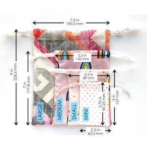 Easy Drawstring Bag PDF Sewing Pattern | 4 Sizes | Instant Download ...