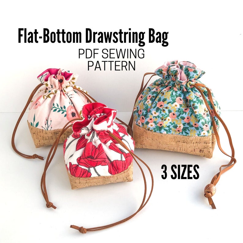 Drawstring Bag PDF Sewing Pattern Instant Download Flat - Etsy