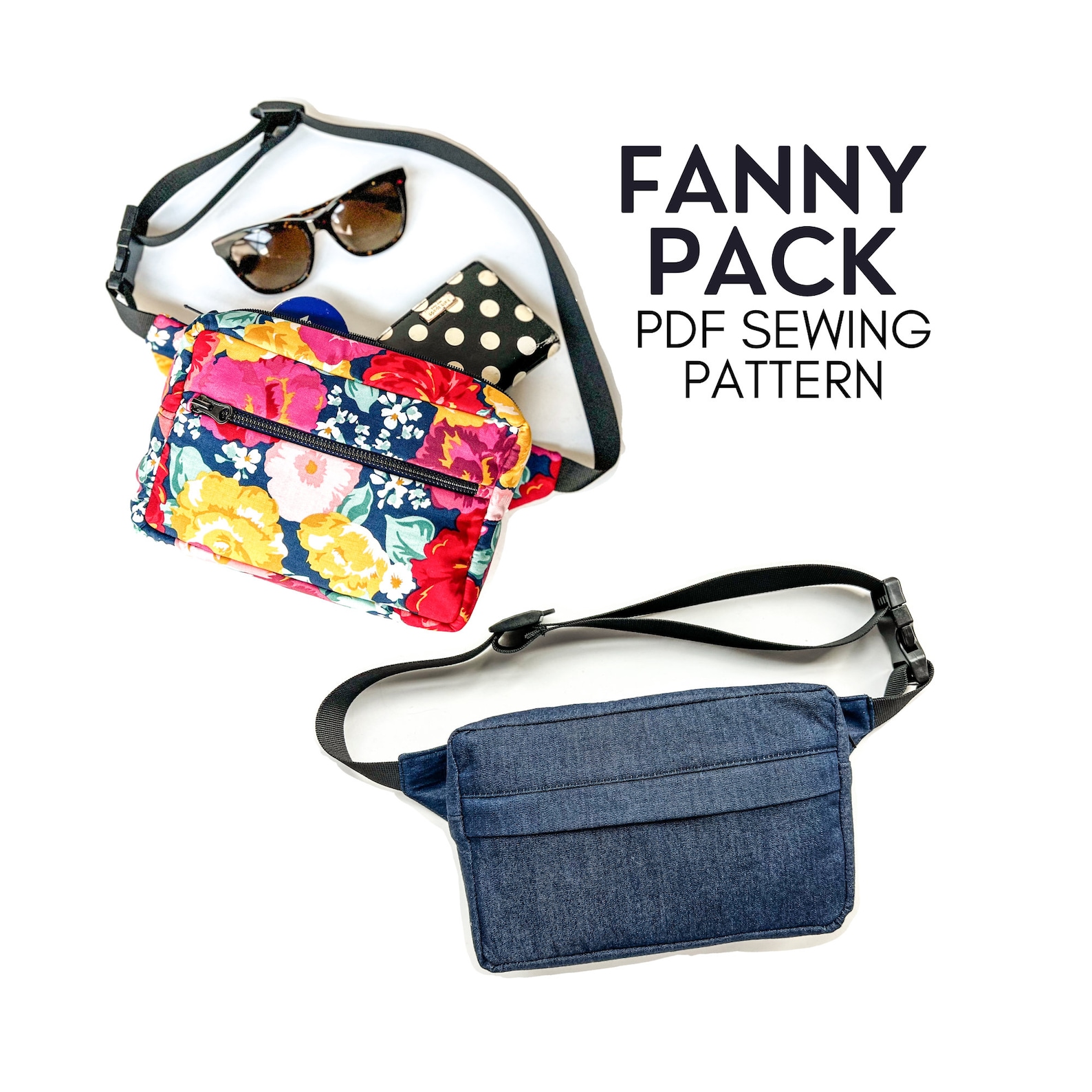Fanny Pack Hip Bag Bum Bag PDF Sewing Pattern Instant - Etsy