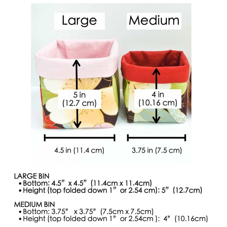 Fabric Bins PDF Sewing Pattern | Instant Download | Set of 6 Nesting ...