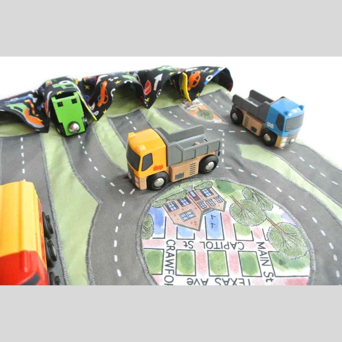 Toy Car Carrier With Play Mat PDF Sewing Pattern Instant - Etsy