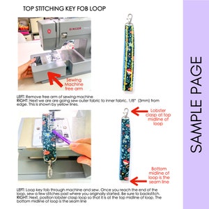 Fabric Key Fob PDF Sewing Pattern | 2 Versions | Instant Download - Etsy