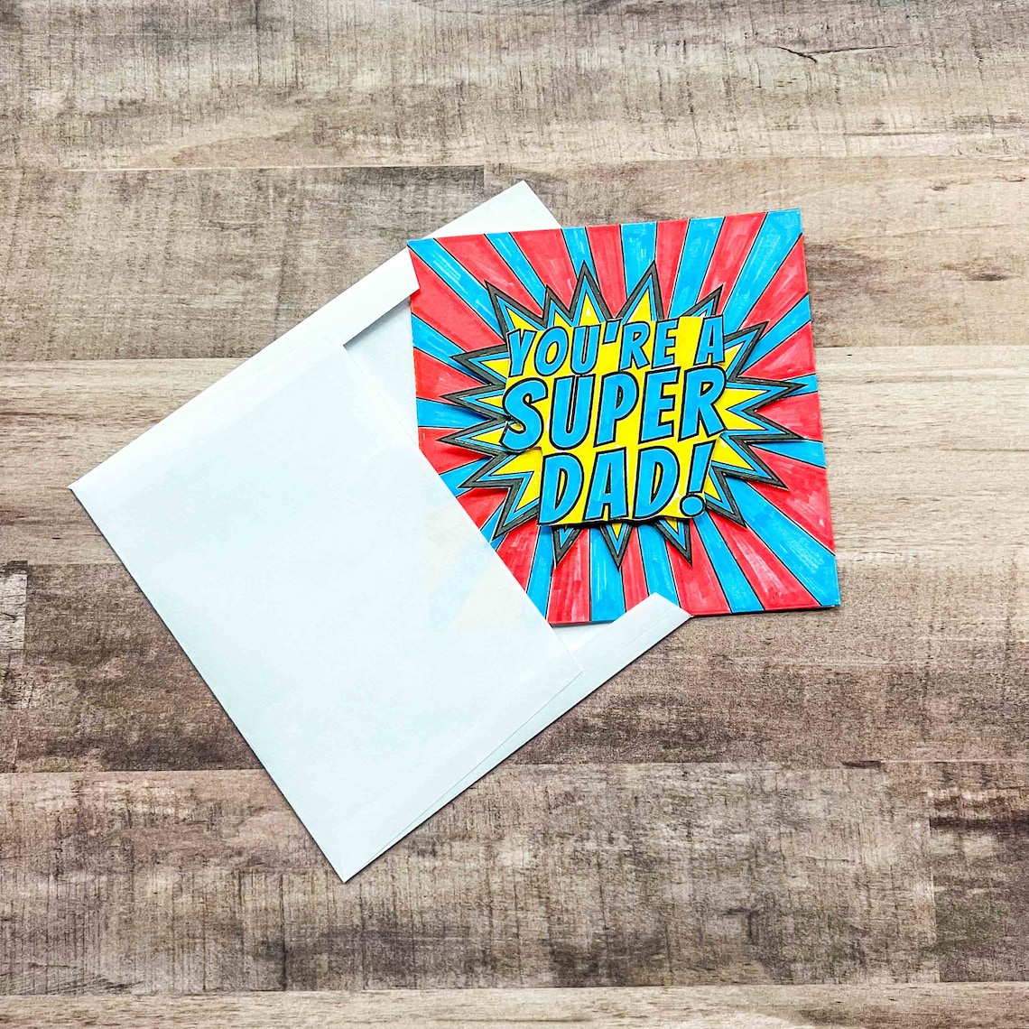 Printable Super Dad Coloring Card INSTANT DOWNLOAD Father's's Day ...