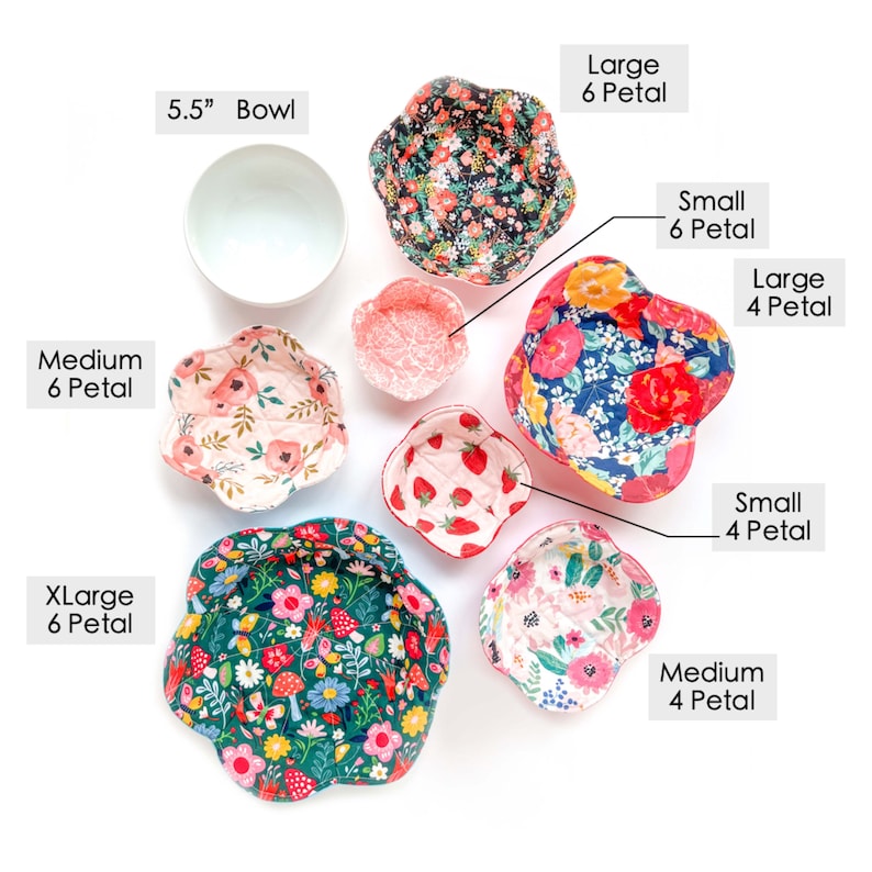 Microwave Bowl Cozy Bundle | PDF Sewing Pattern + Printable Cozy Label ...