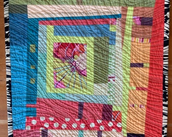 Deconstructed Log Cabin Art Quilt by Becky Grover - Etsy