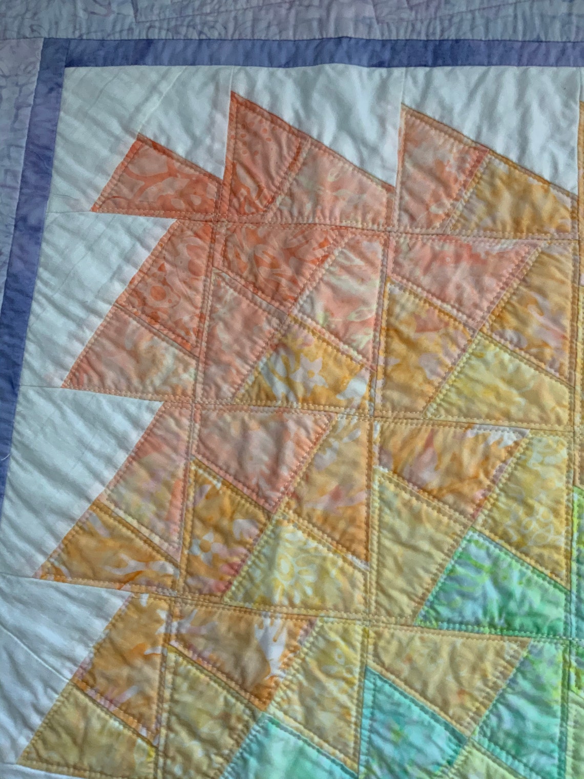 Rainbow Windmills Baby Quilt - Etsy