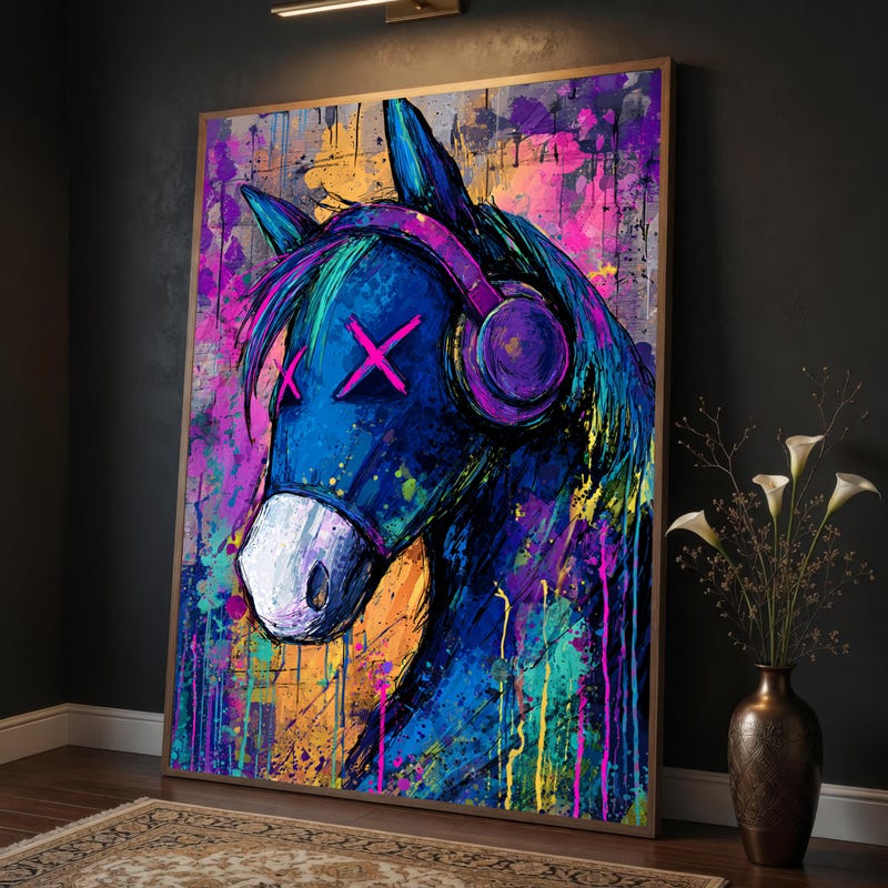 Modern Graffiti Art Horse - Etsy