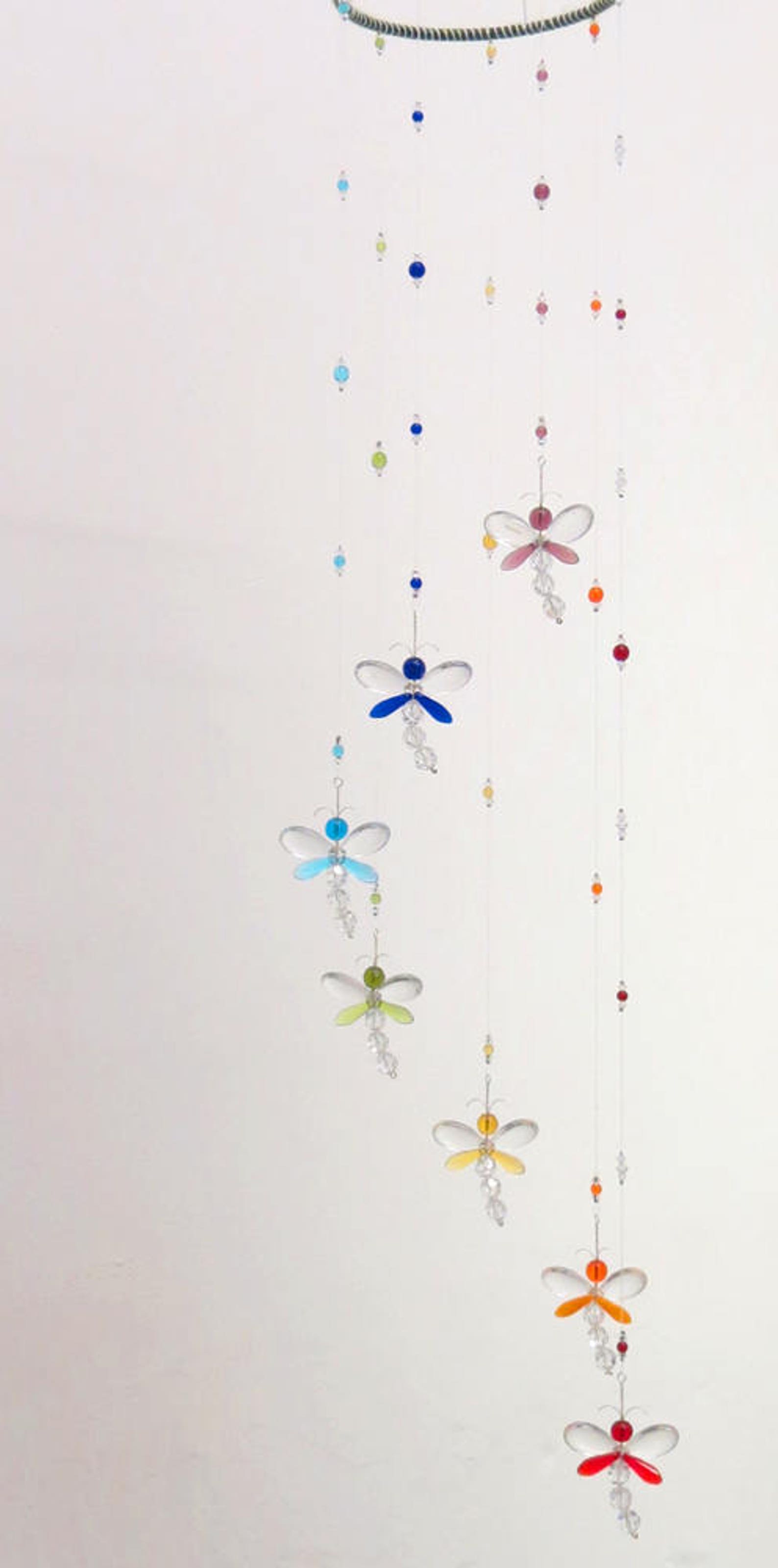Rainbow Dragonfly Mobile Nursery Idea Baby Boy Mobile Swarovski Crystal ...