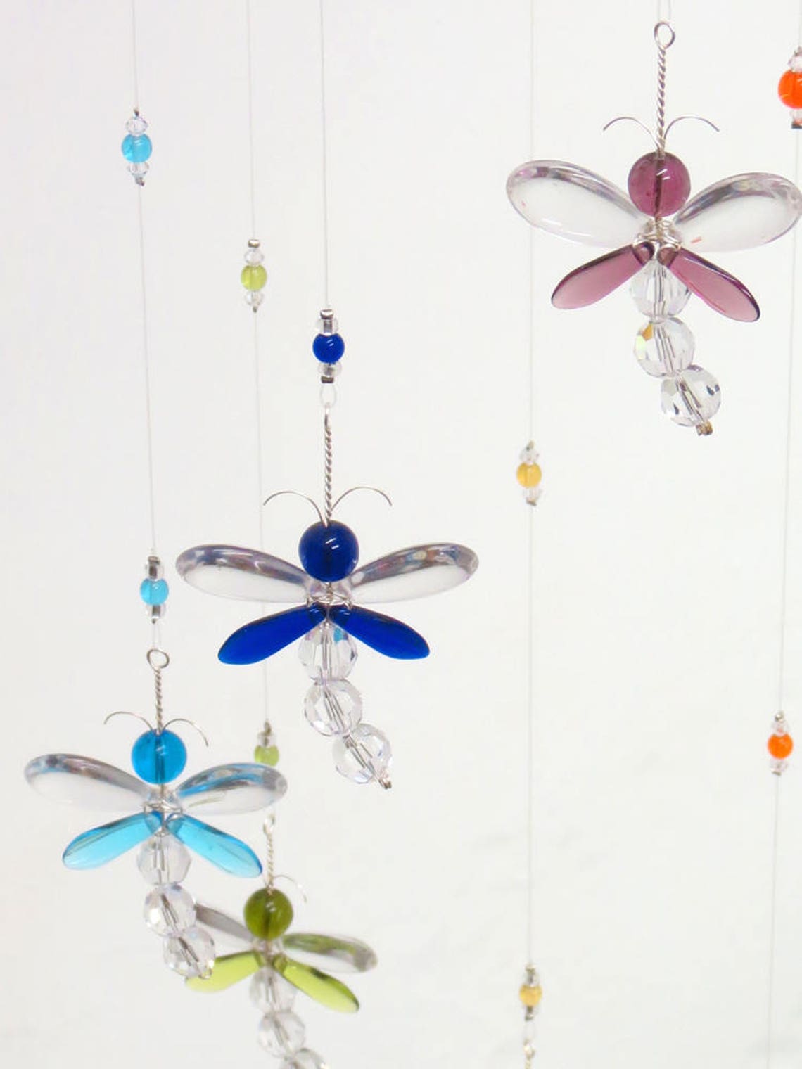 Rainbow Dragonfly Mobile Nursery Idea Baby Boy Mobile Swarovski Crystal ...