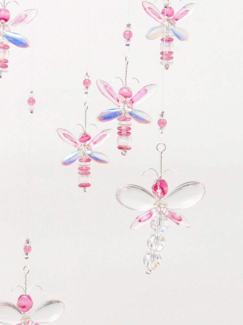 Pink Dragonfly Mobile Girl's Room Decor Baby Girl Mobile Baby Shower ...