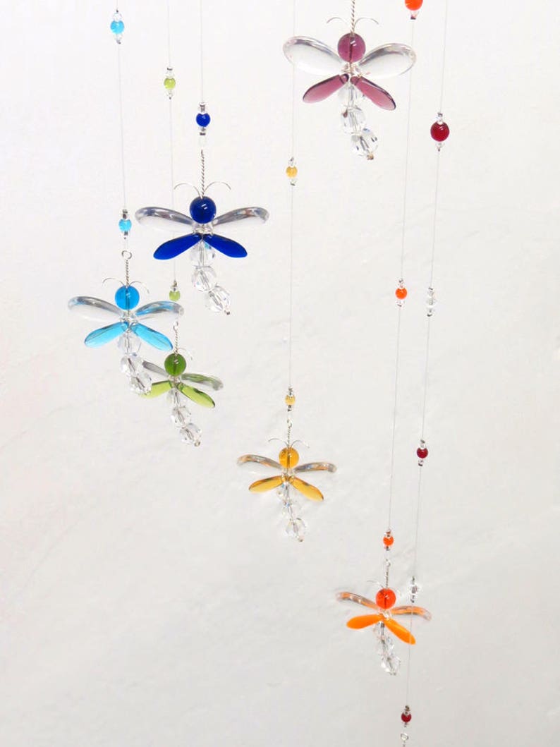 Rainbow Dragonfly Mobile Nursery Idea Baby Boy Mobile Swarovski Crystal ...