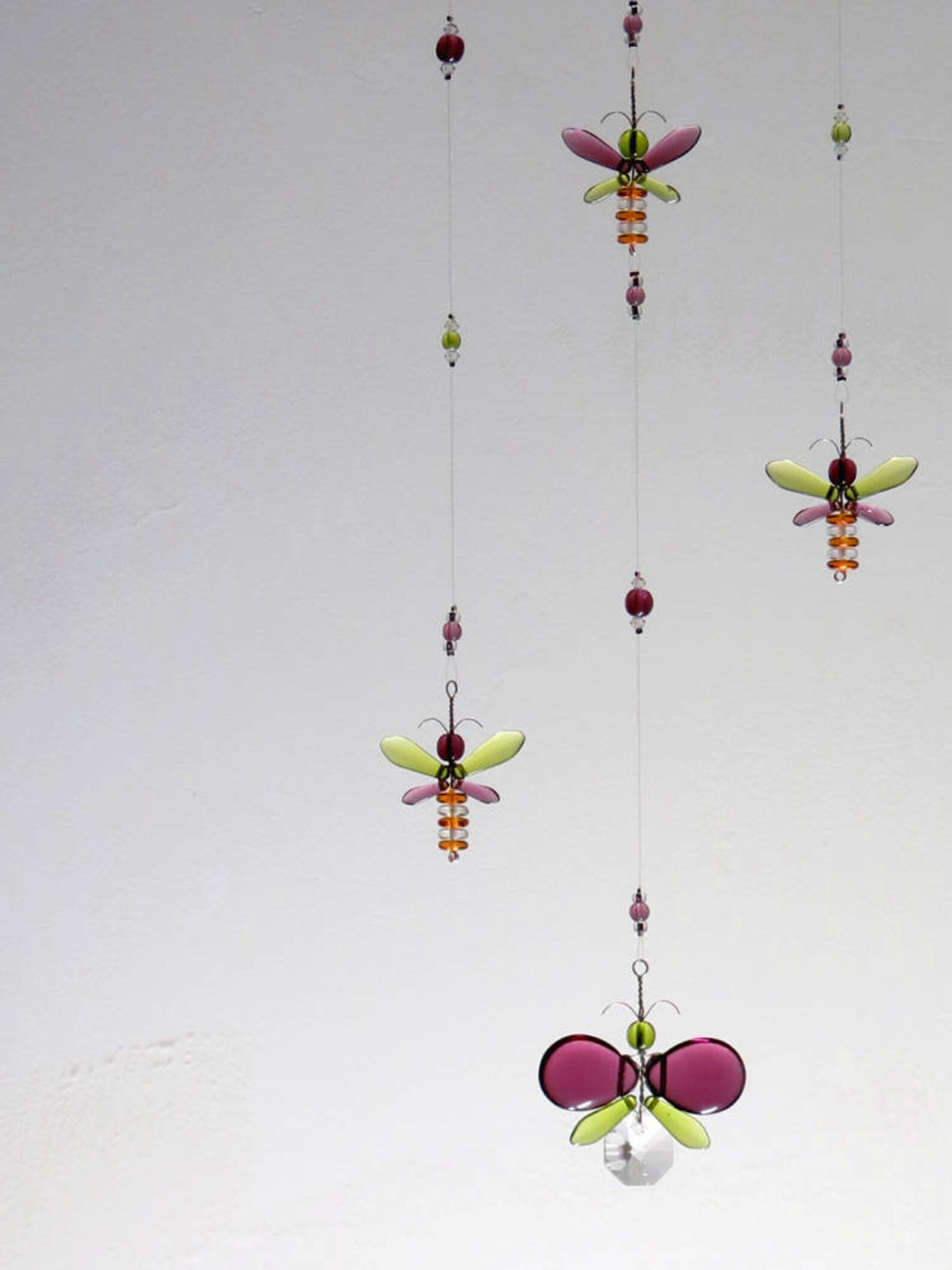 Purple Butterfly Mobile Crystal Suncatcher Kids Mobile Teachers Gift ...