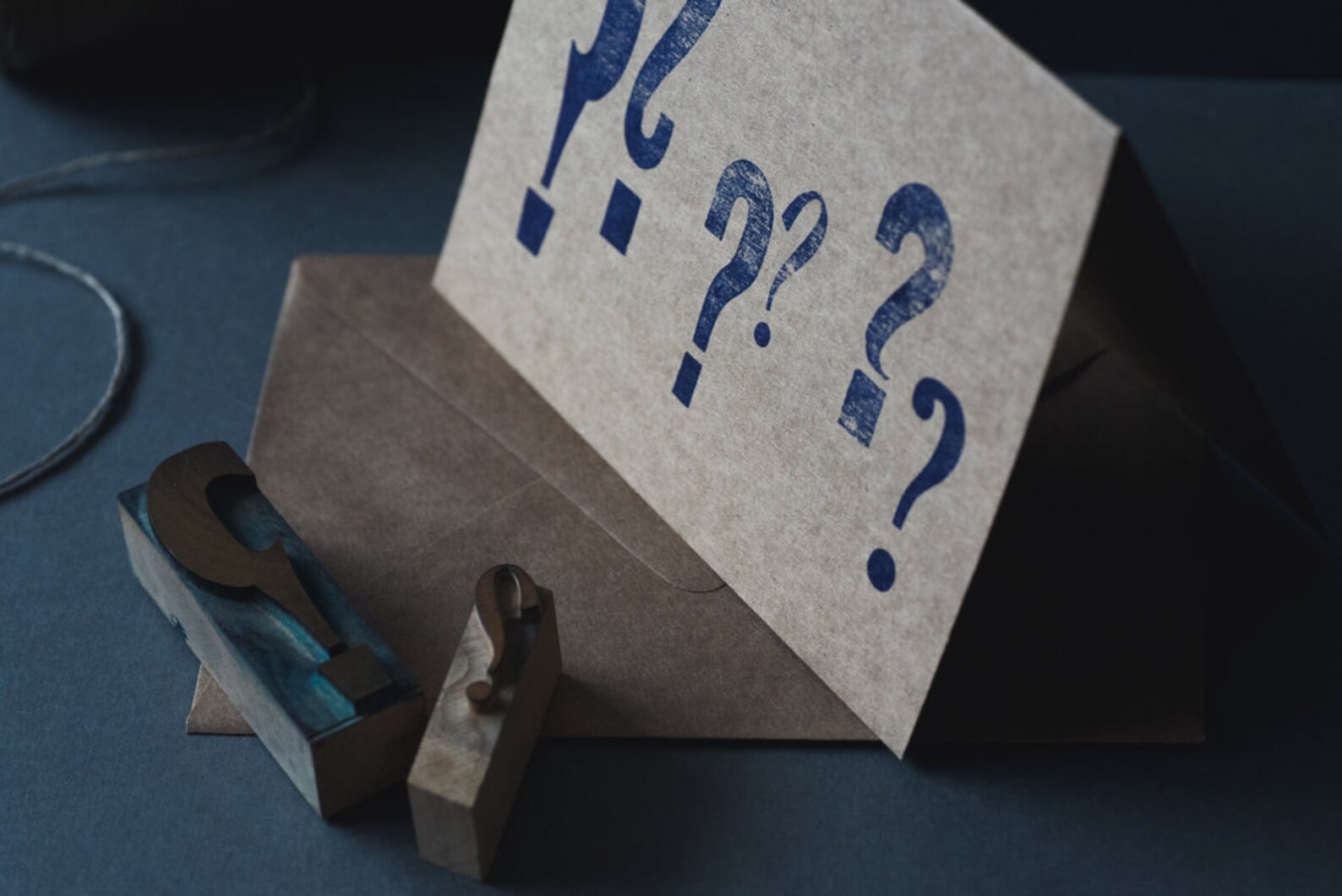 Question Mark - Letterpress Card / Blank Card / Question / Doubt ...