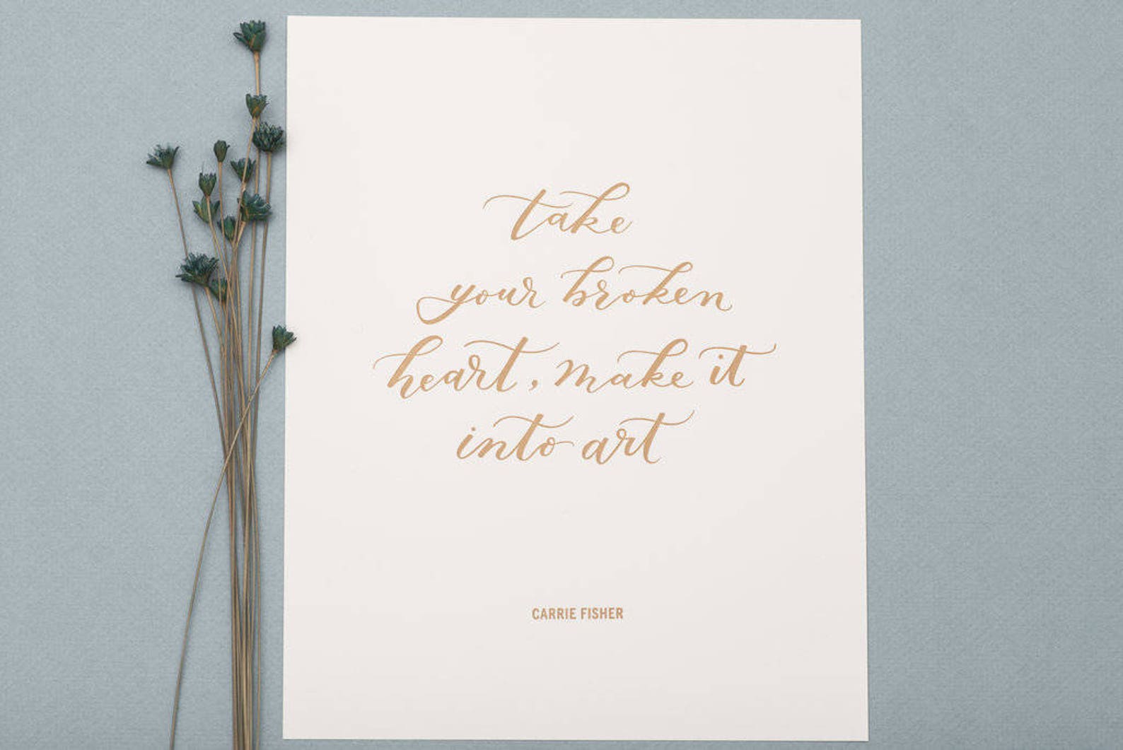 Carrie Fisher Quote Letterpress Print / Printed by Hand / Wall Decor ...