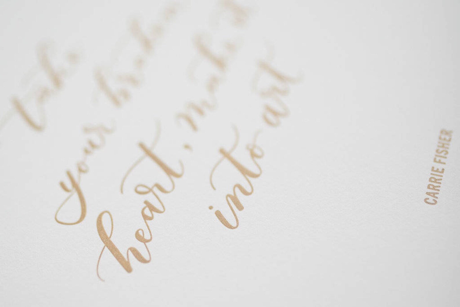 Carrie Fisher Quote Letterpress Print / Printed by Hand / Wall Decor ...