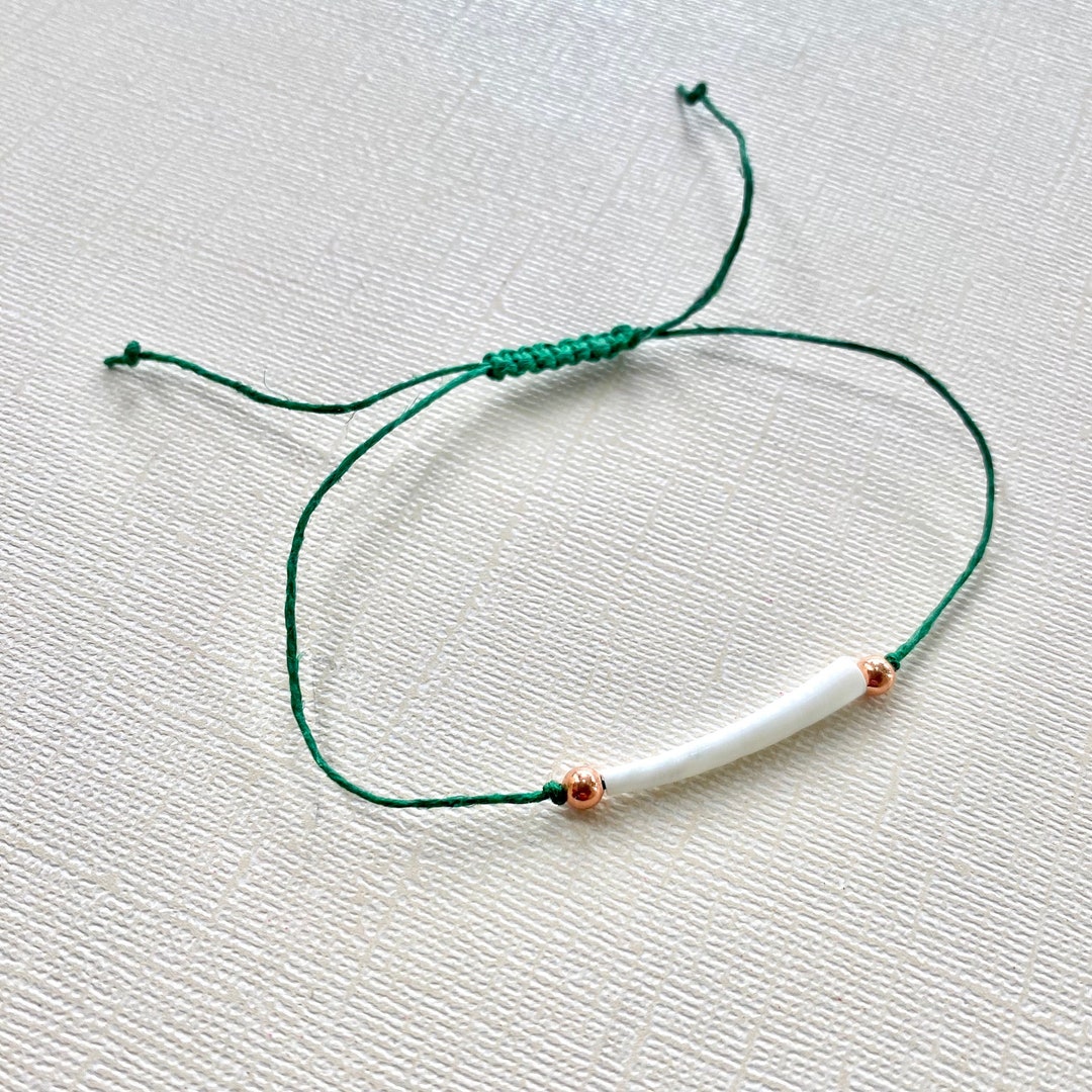 Native American Wish Bracelet: Copper, Dentalium Shell & Hemp ...