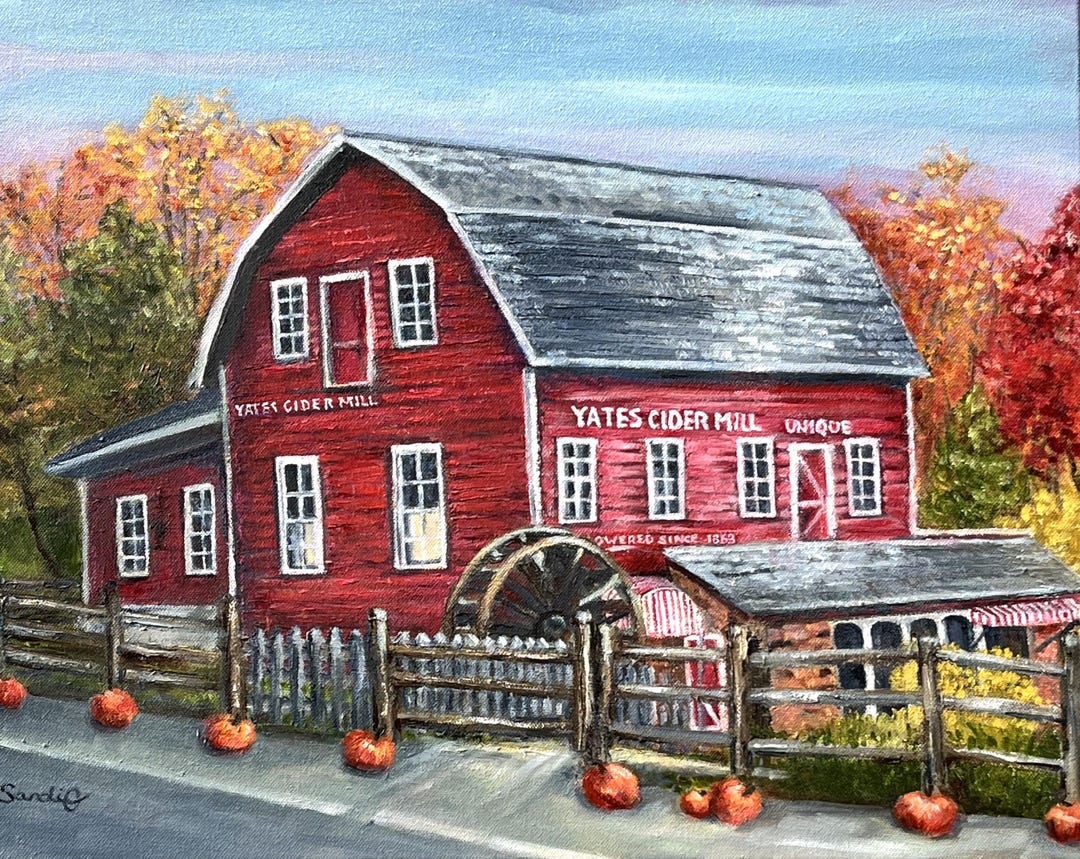 Yates Cider Mill Art Print: Rochester Michigan Historic Landmark - Etsy