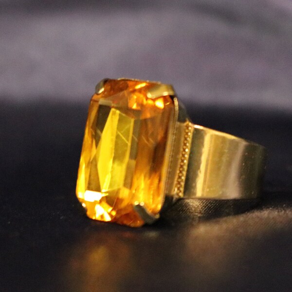 Yellow Topaz Ring - Etsy