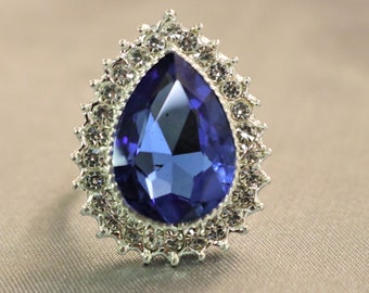 Dark Blue Ring - Etsy