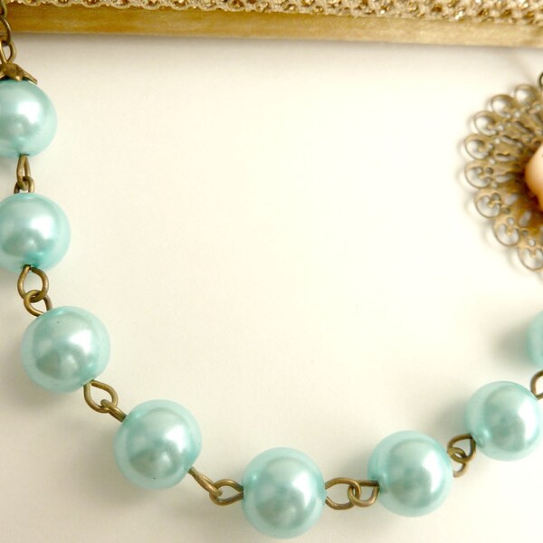 Ice Blue Necklace - Etsy