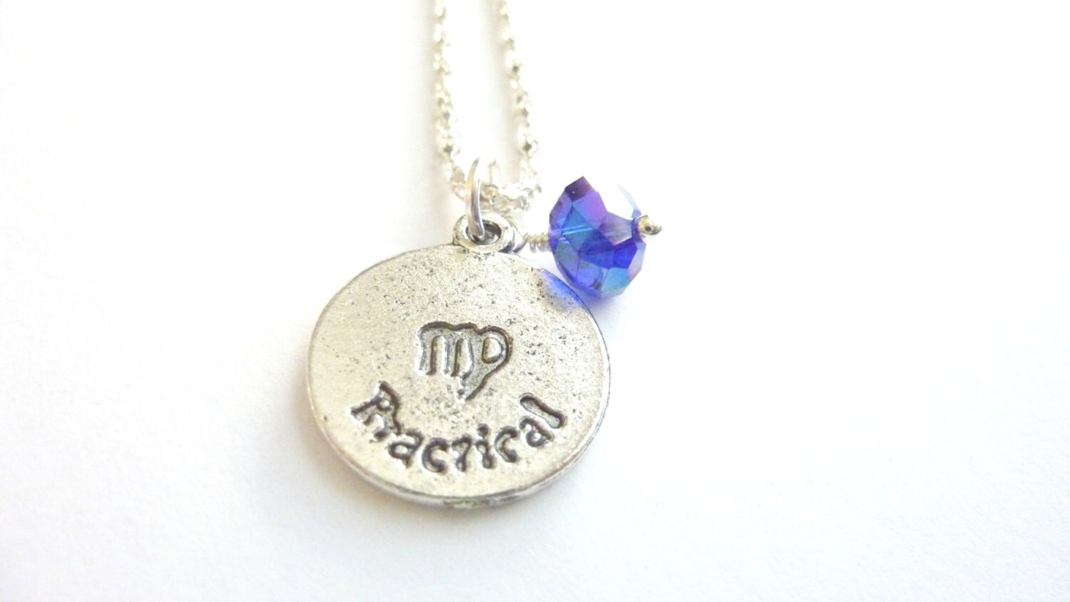 VIRGO Necklace September Birthstone Zodiac Jewelry Sapphire - Etsy