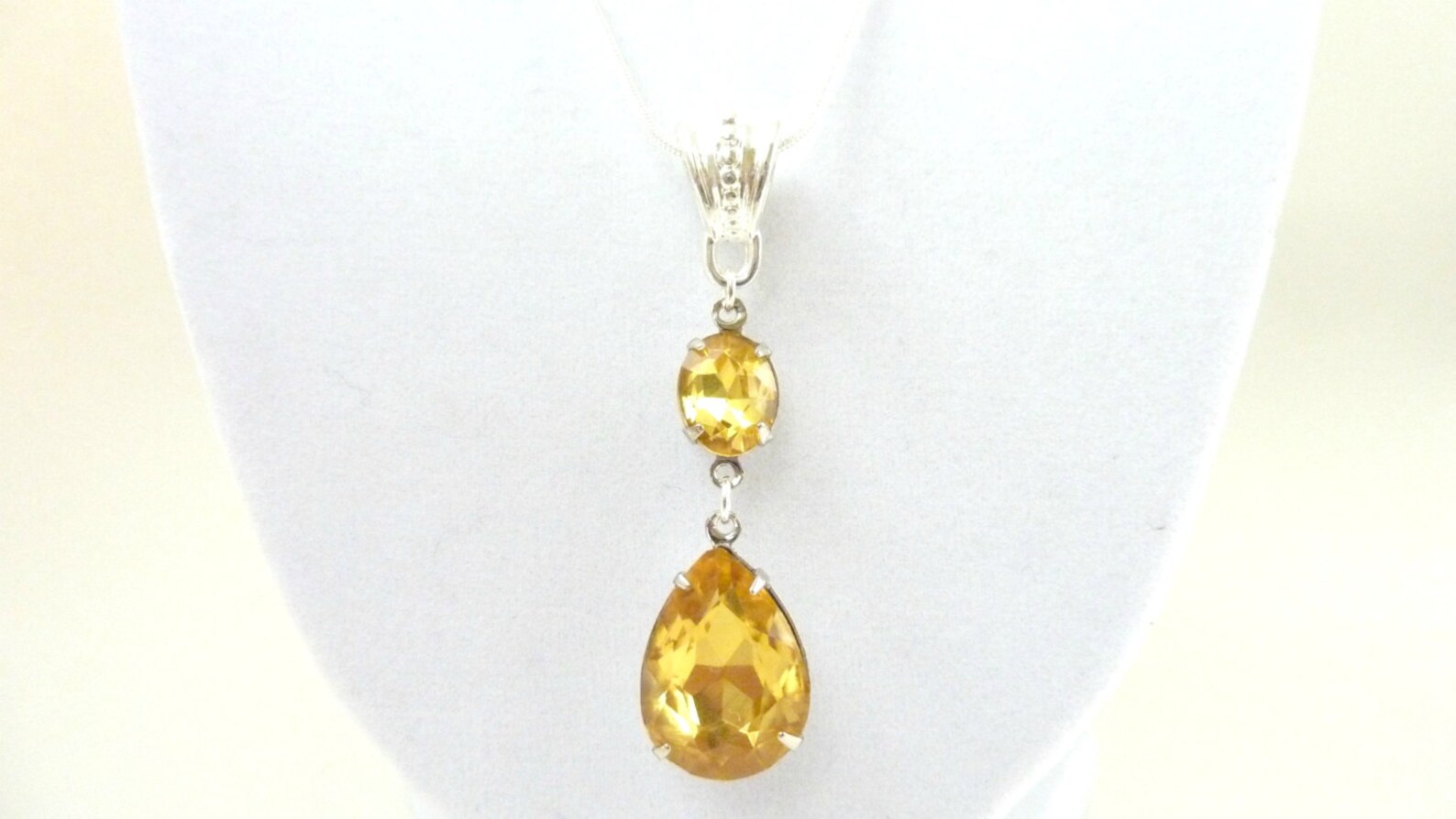 Yellow Topaz Necklace November Birthstone Topaz Yellow - Etsy