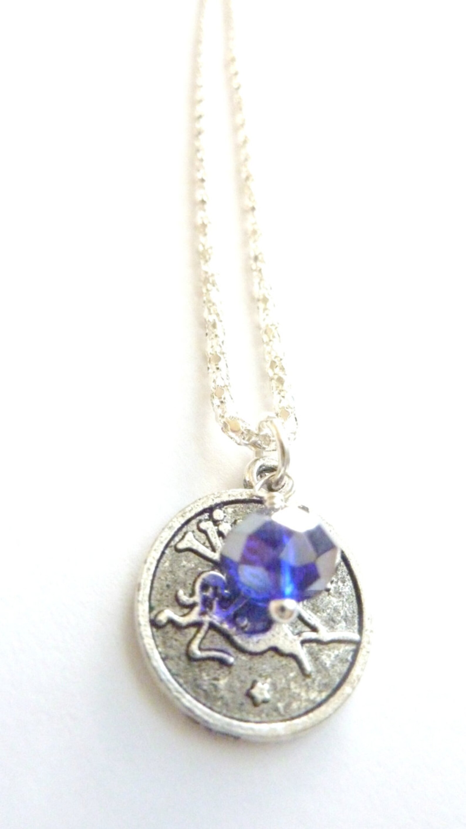 VIRGO Necklace September Birthstone Zodiac Jewelry Sapphire - Etsy