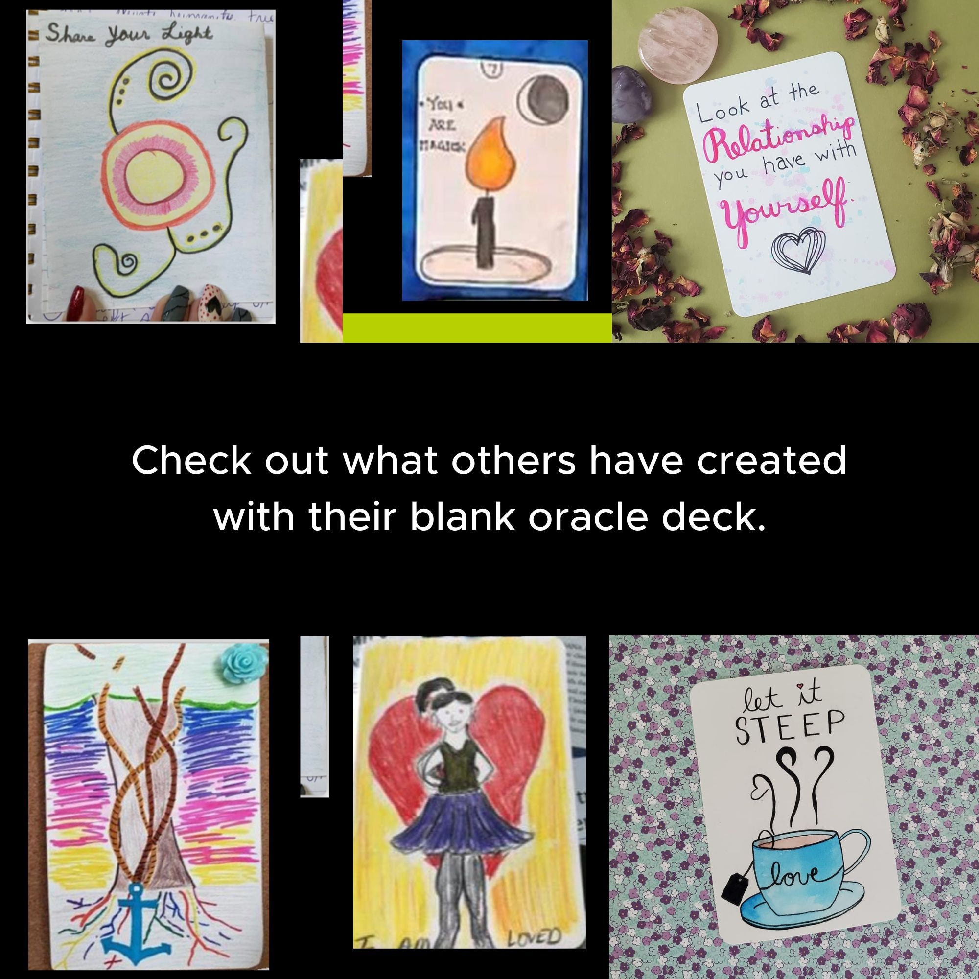 Blank CIRCLE Oracle Deck 44 Cards of Watercolor Paper - Etsy