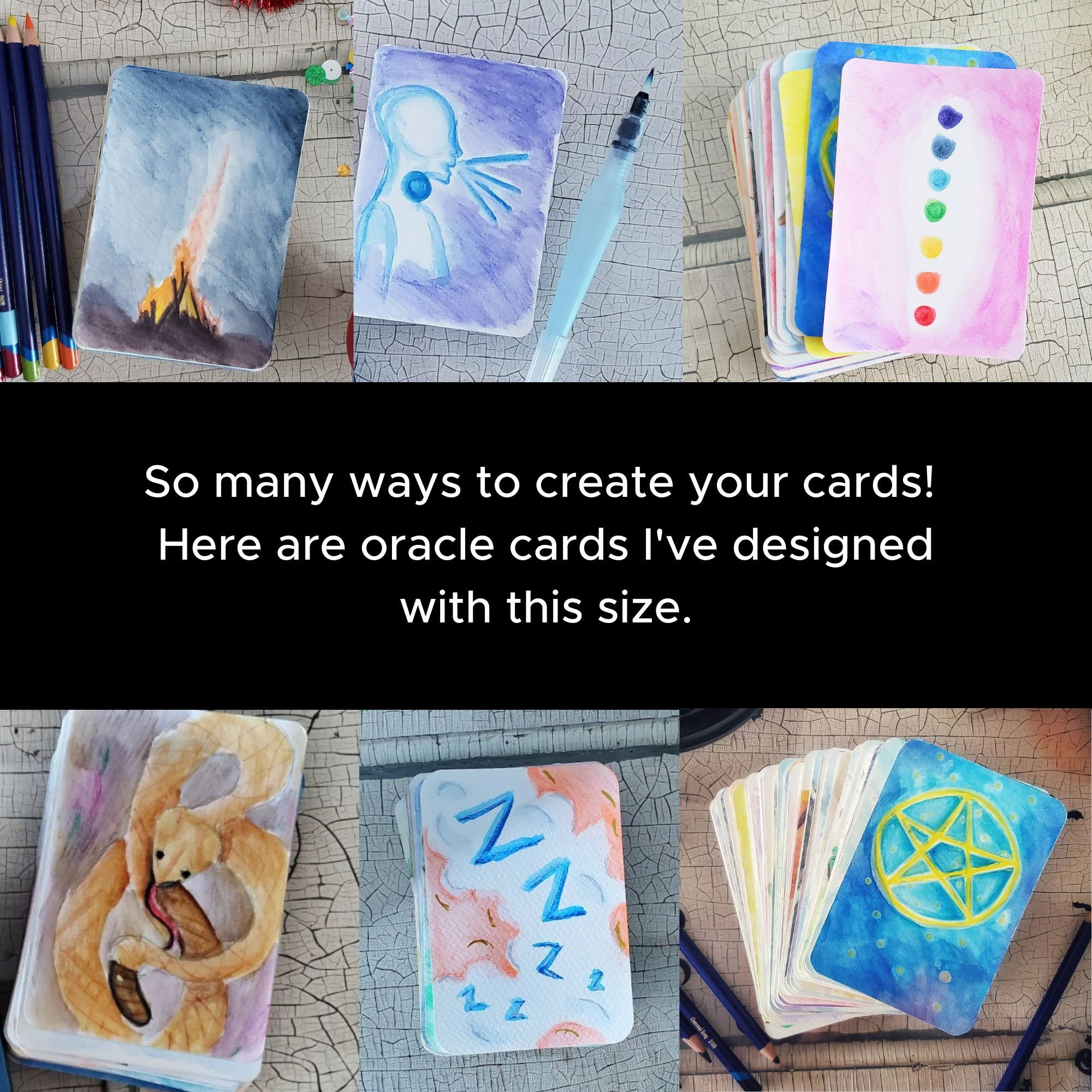 Blank Oracle Cards 44 Blank Cards Watercolor Oracle - Etsy