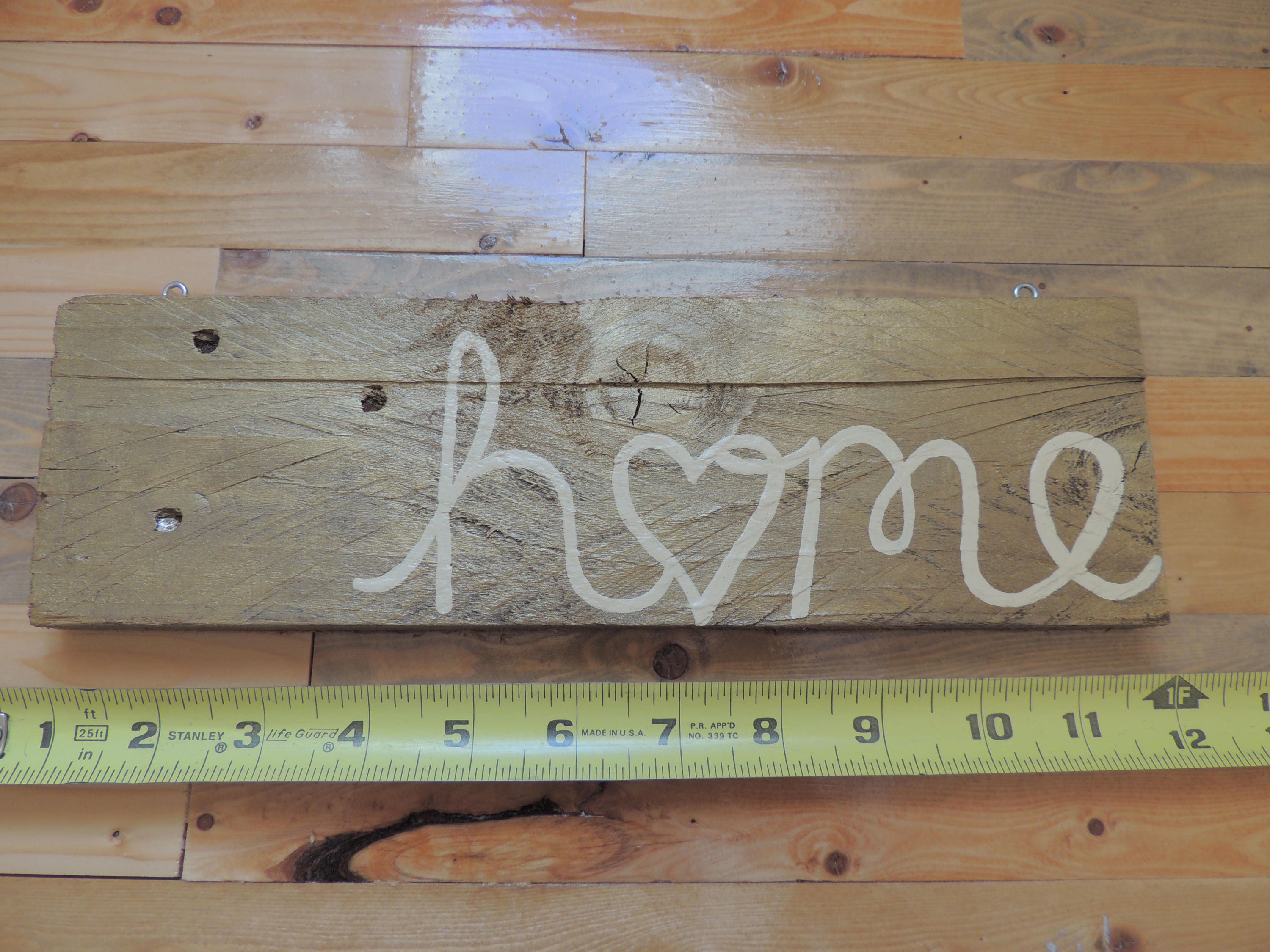 Home With Heart Sign Small Rustic Pallet Wood Decorative Home Accent ...
