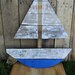 Sailboat Key Rack Boat Sailing Entryway Hooks Nautical Home Decor Blue ...