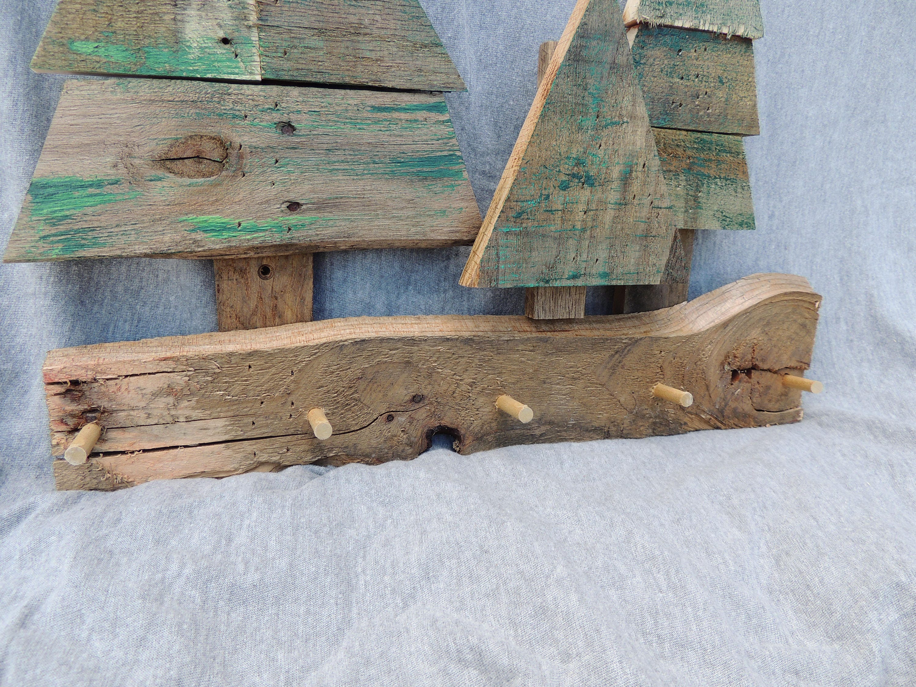 Pine Tree Key Rack, Forest Entryway Hooks, Rustic Home Decor, Reclaimed ...