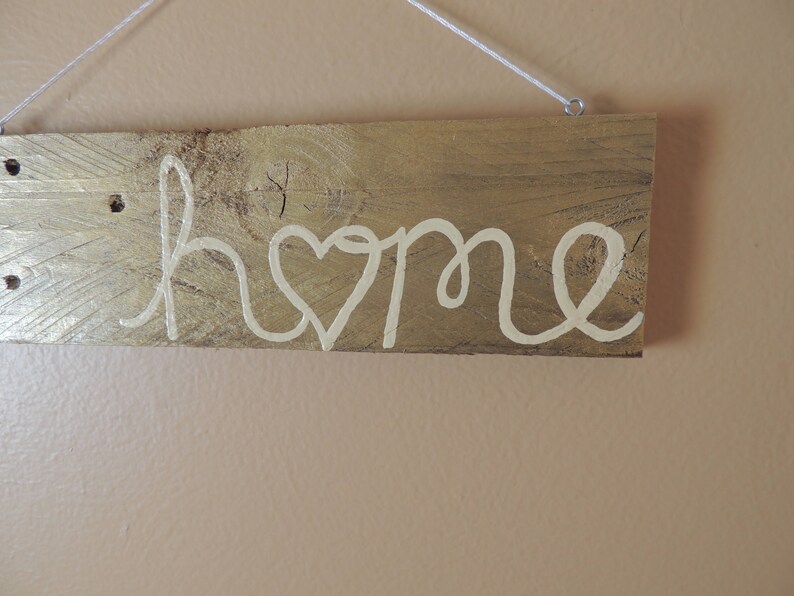 Home With Heart Sign Small Rustic Pallet Wood Decorative Home Accent ...