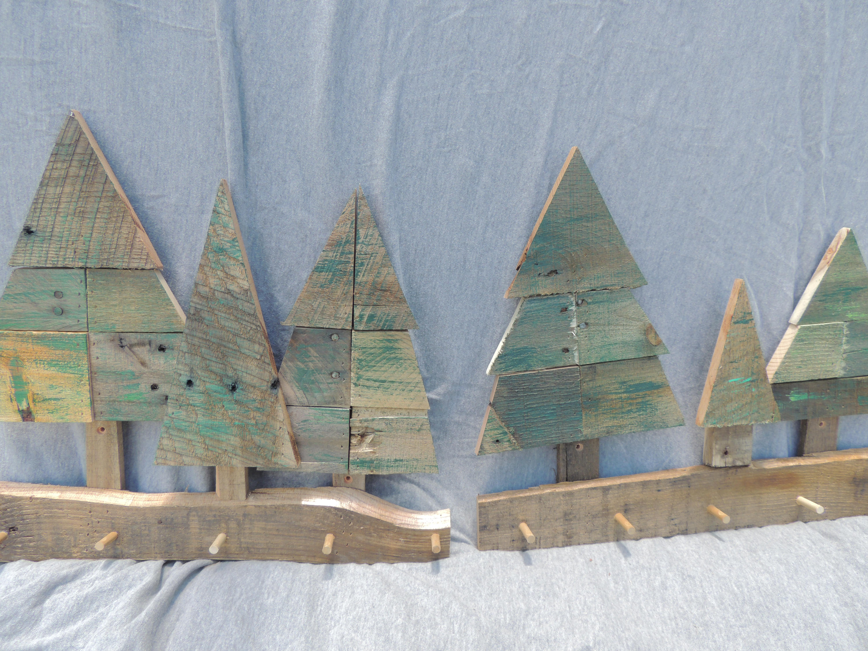 Pine Tree Key Rack, Forest Entryway Hooks, Rustic Home Decor, Reclaimed ...