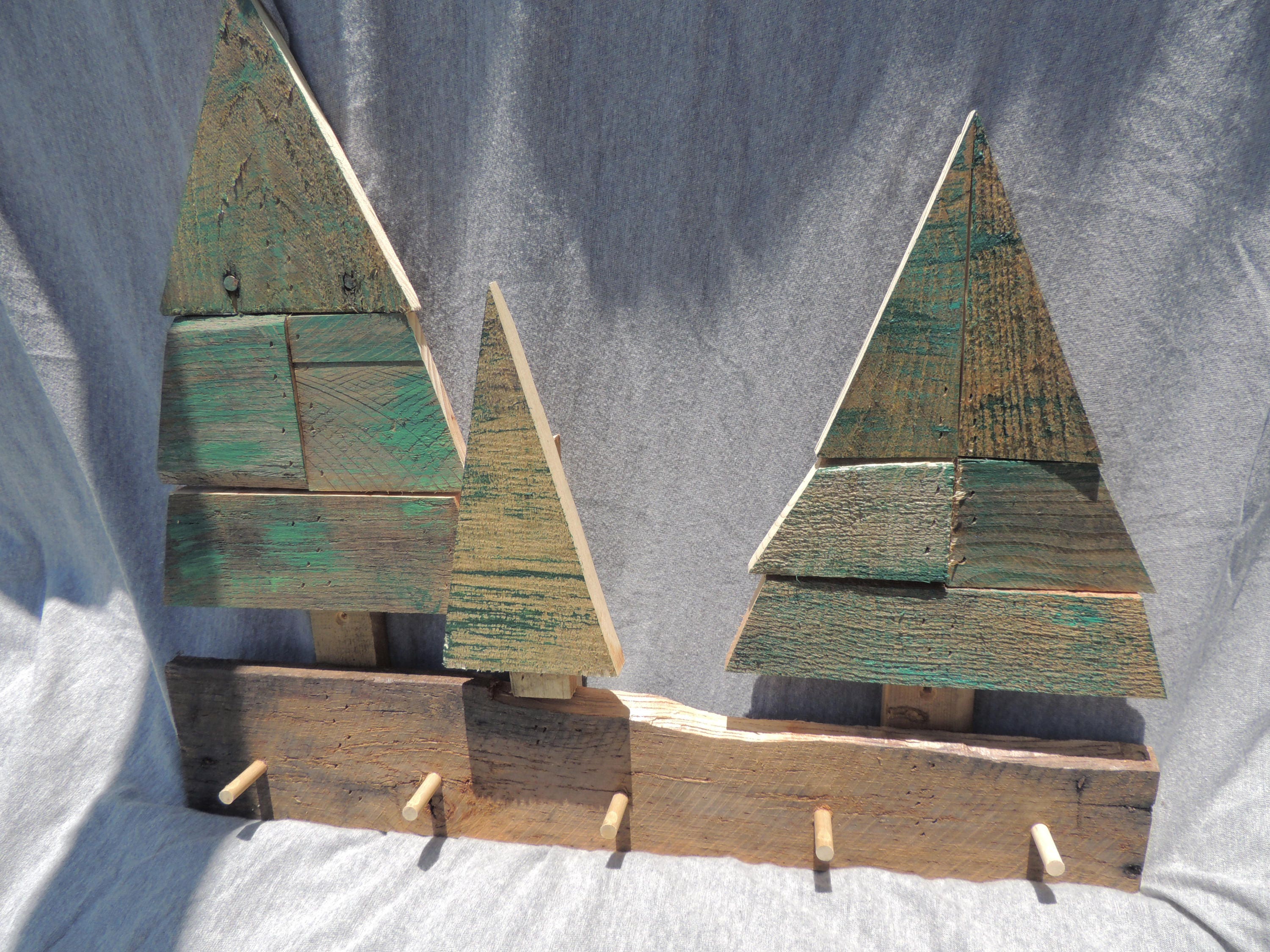 Pine Tree Key Rack, Forest Entryway Hooks, Rustic Home Decor, Reclaimed ...