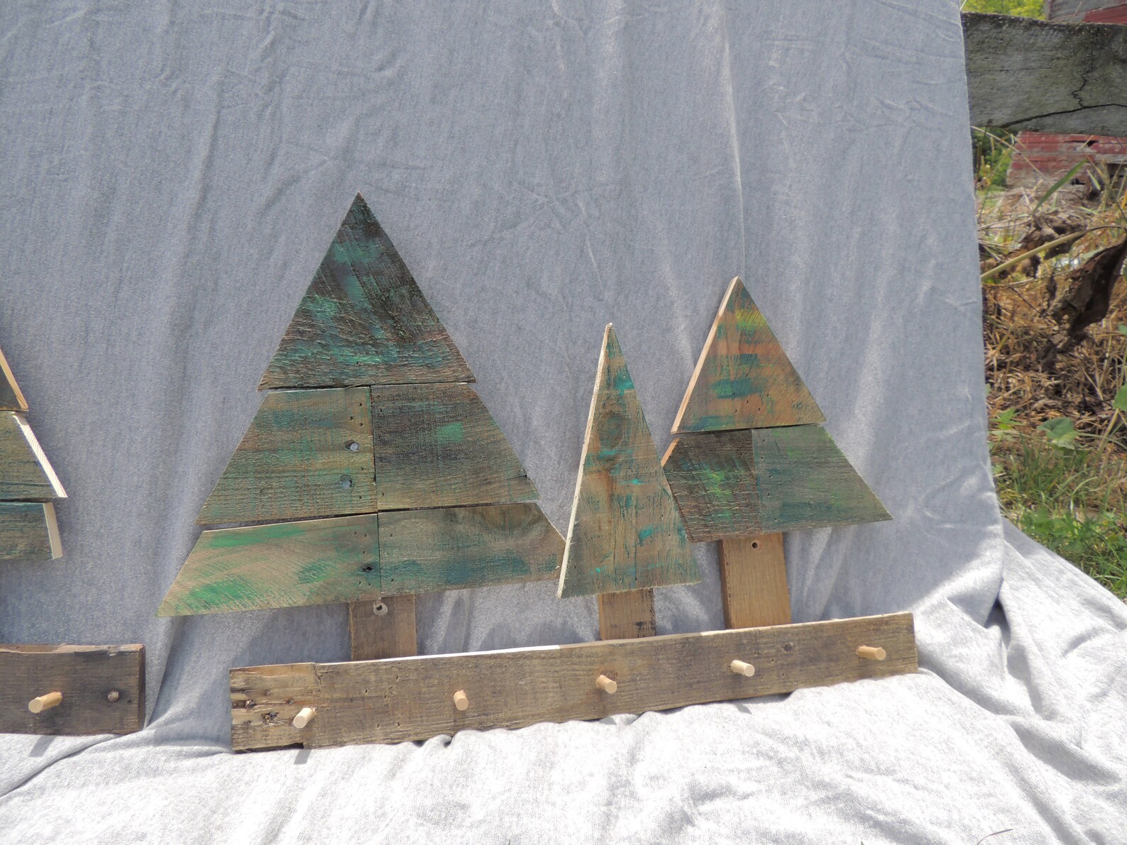 Pine Tree Key Rack, Forest Entryway Hooks, Rustic Home Decor, Reclaimed ...