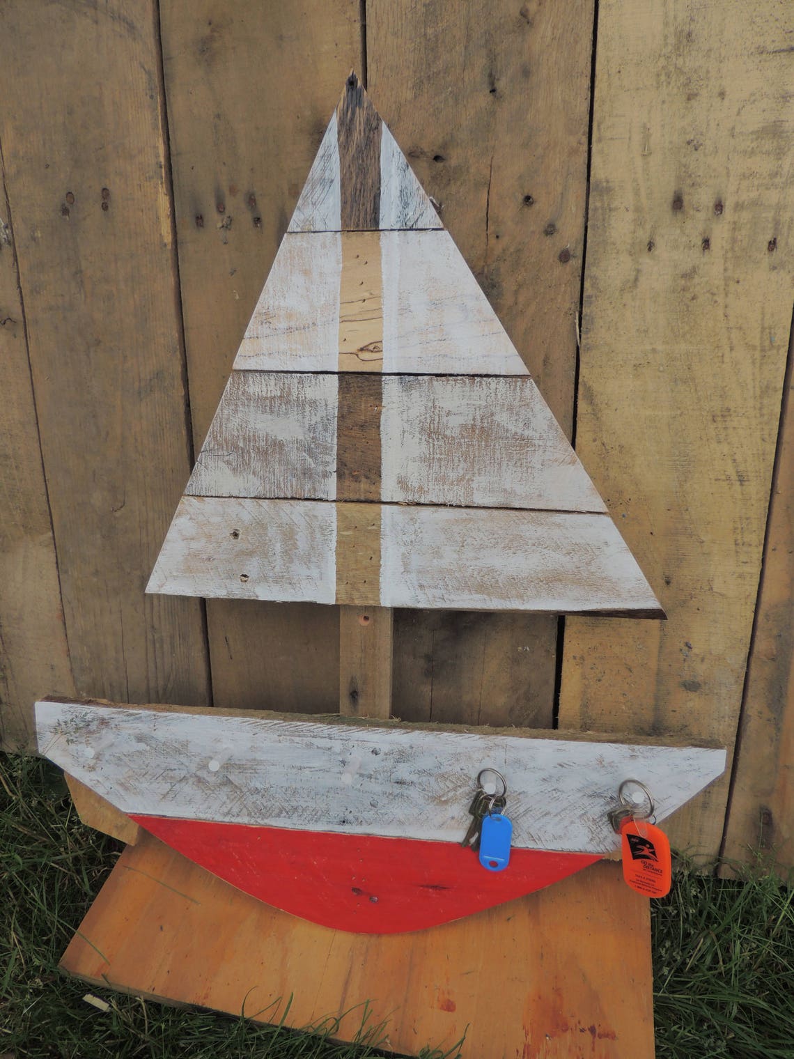 Sailboat Key Rack Boat Sailing Entryway Hooks Nautical Home | Etsy