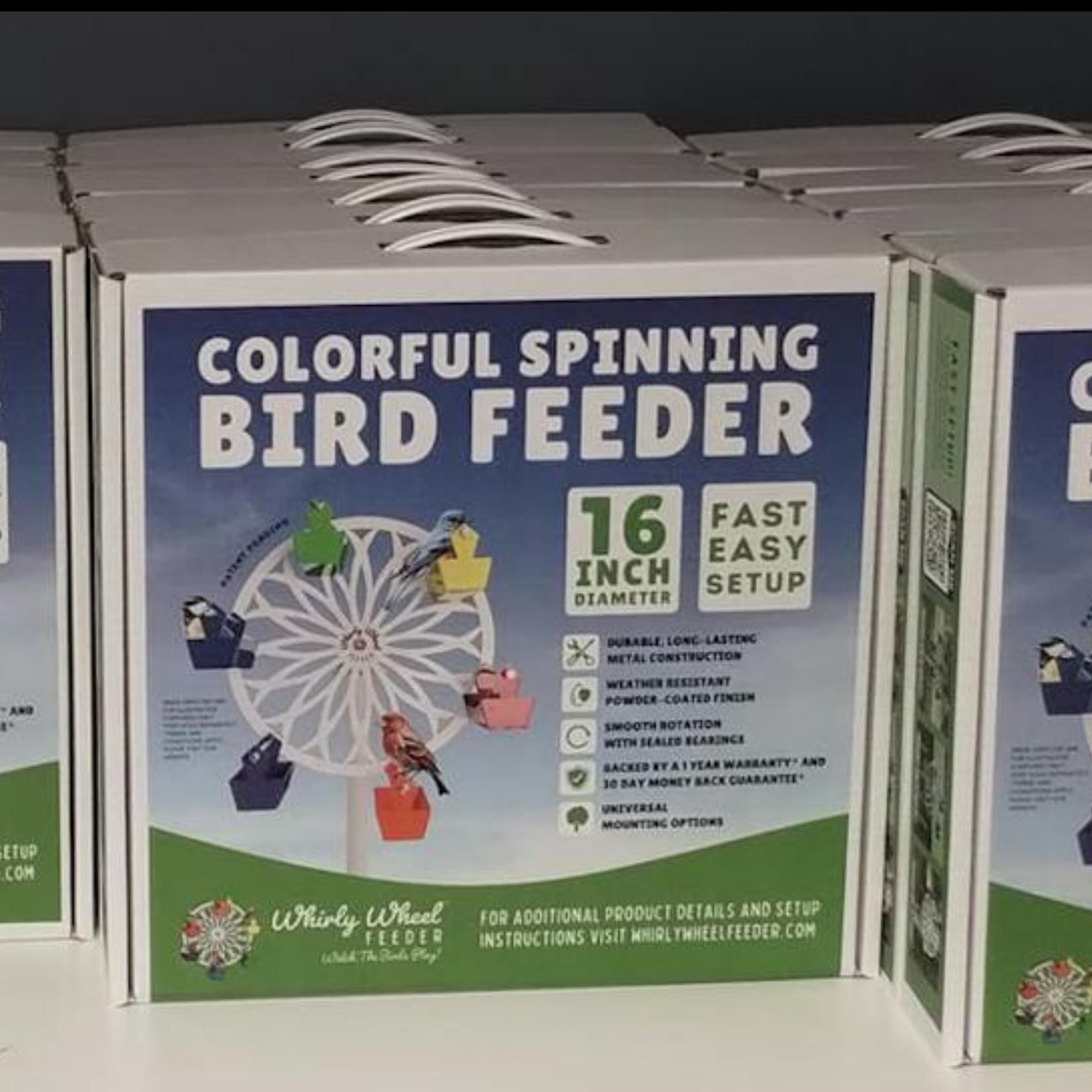 A Colorful Spinning Bird Feeder Enjoy Hours of Entertainment Watching ...