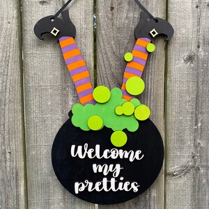DIGITAL FILE ONLY Halloween Witch Door Hanger Sign | Welcome My ...