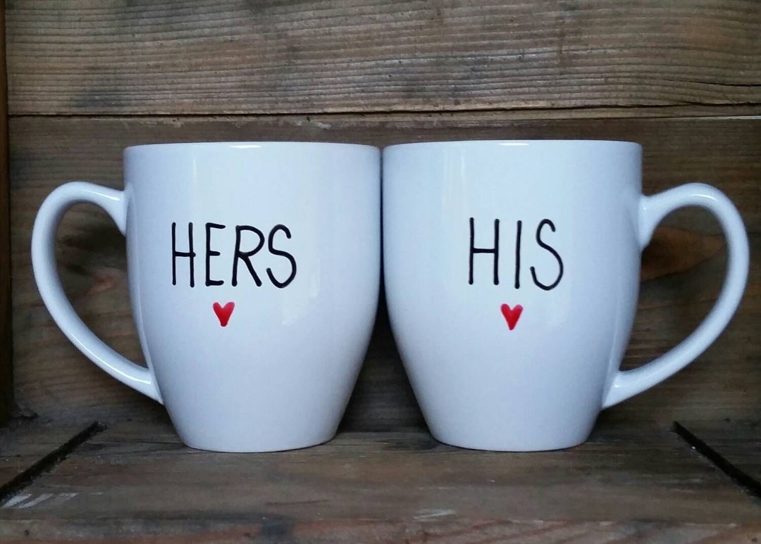 His and Hers Mugs, Bridal Mugs, His and Her Mugs, Wedding Mugs, Wedding ...