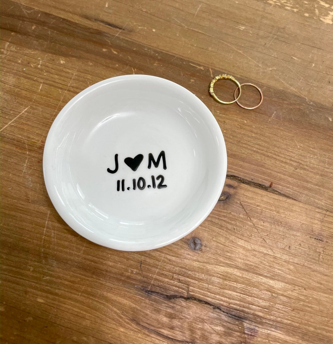 Personalized Ring Dish, Trinket Dish, Customized Ring Dish, Wedding ...
