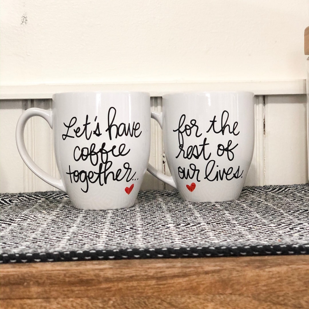 Let's Have Coffee Together Mugs, Proposal Mug,couple's Engagement Mug ...