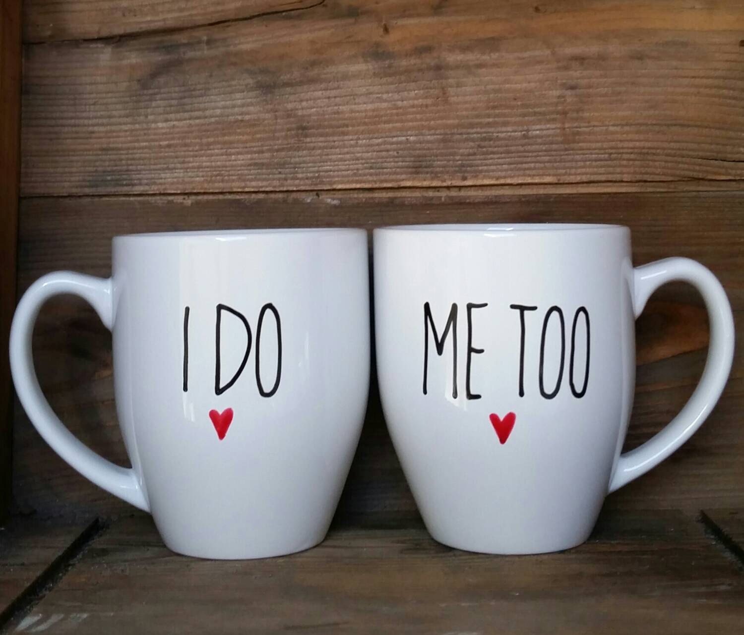 His and Hers Mugs, Bridal Mugs, His and Her Mugs, Wedding Mugs, Wedding ...