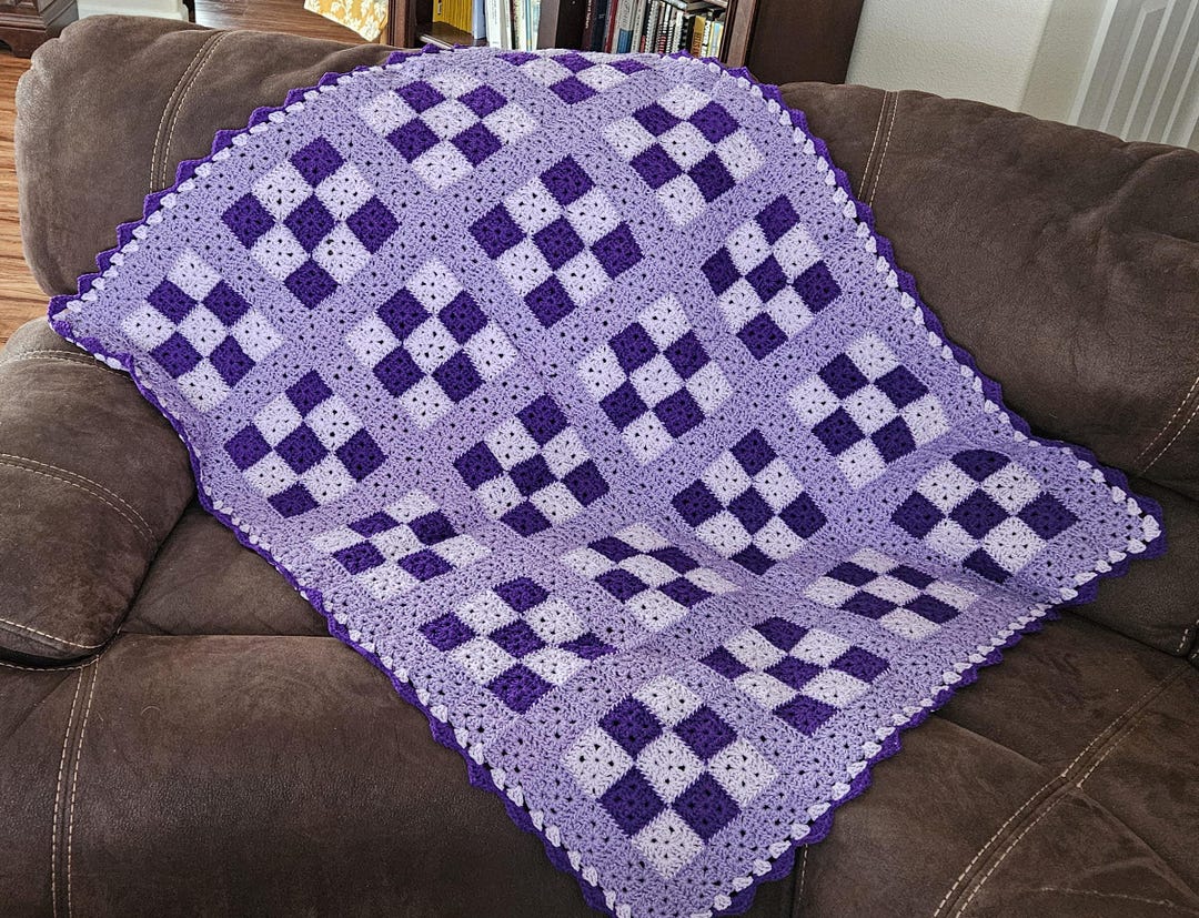 Shades of Purple Crochet Baby Afghan - Etsy