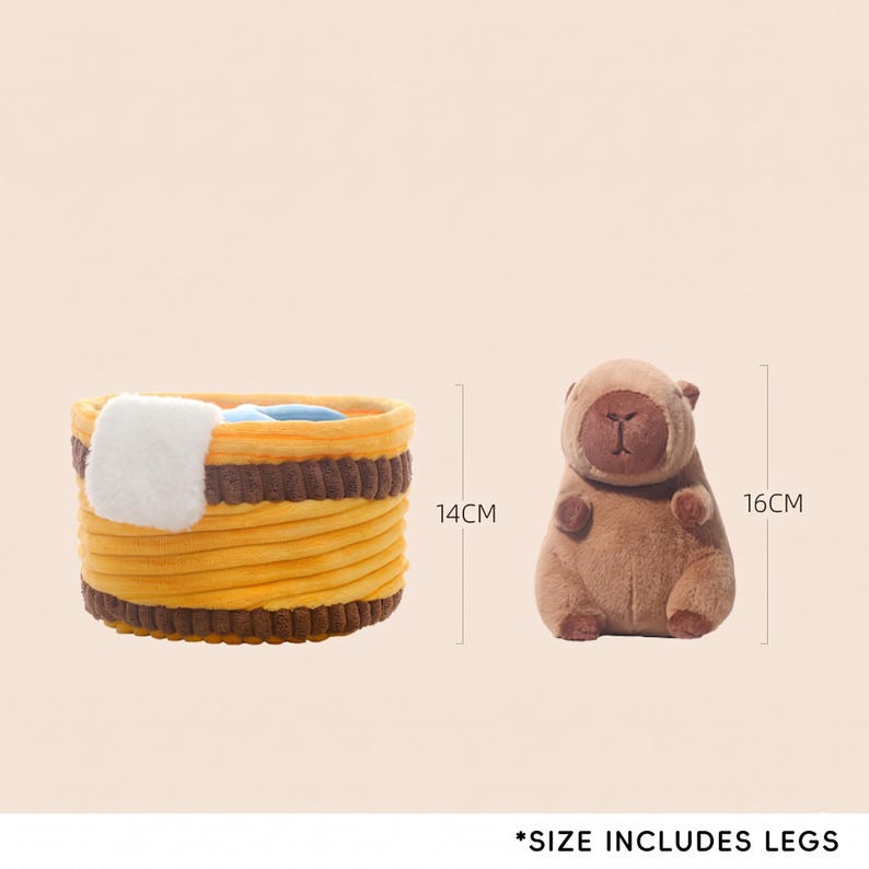 Capybara Plush Toy 16cm – Kawaii Stuffed Animal, Soft Mini Plushie ...