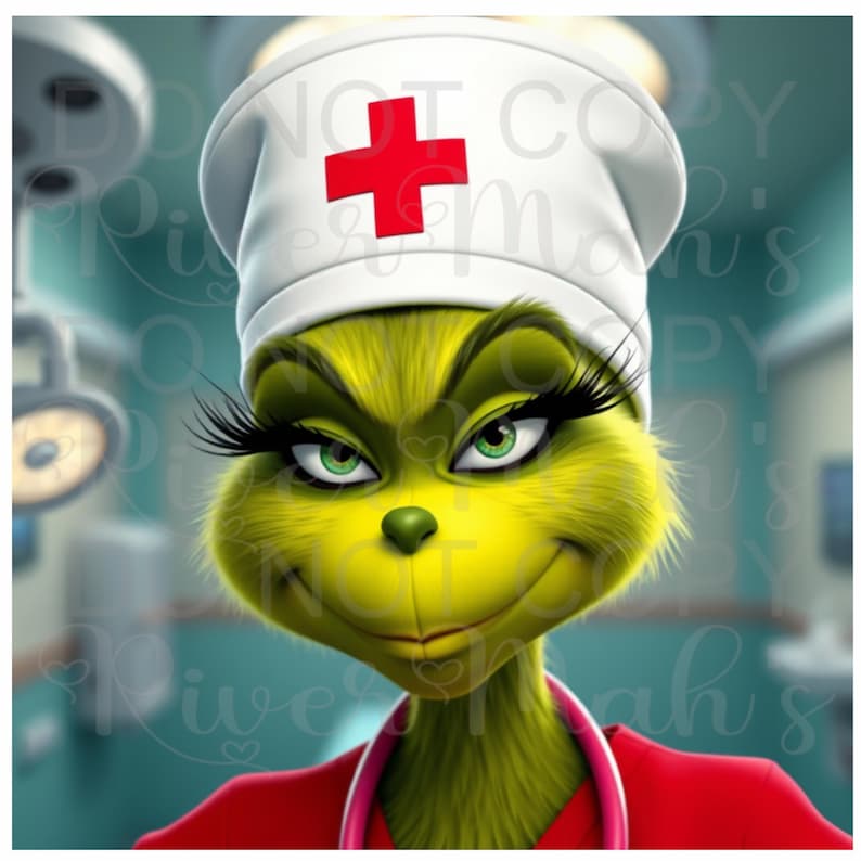 Nurse Grinch 2 Digital PNG Images - Etsy
