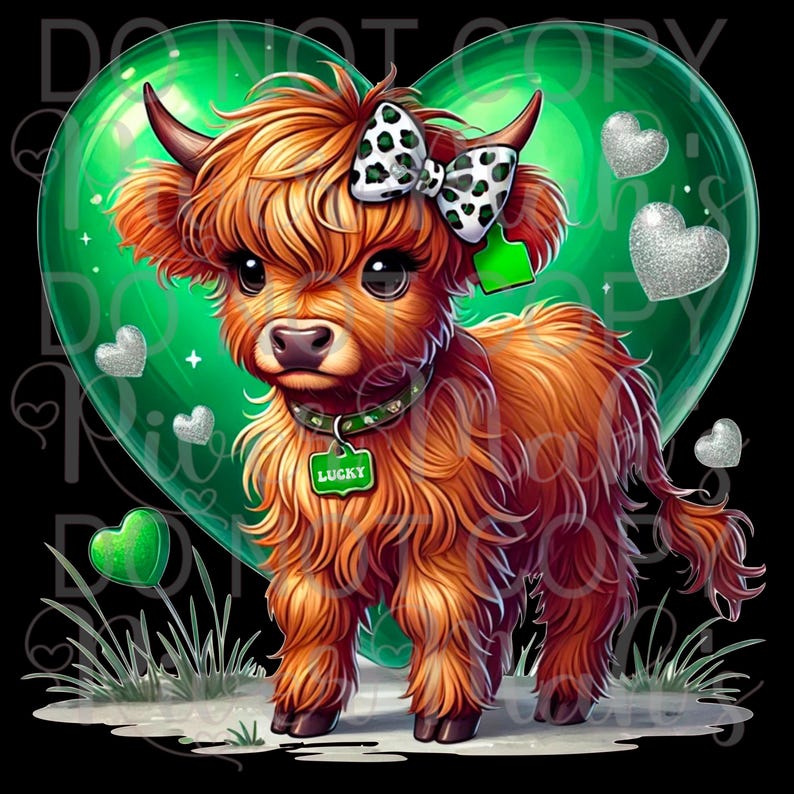 St Patrick's Day Mini Cow Hearts Bundle 3 Digital Images Png ...